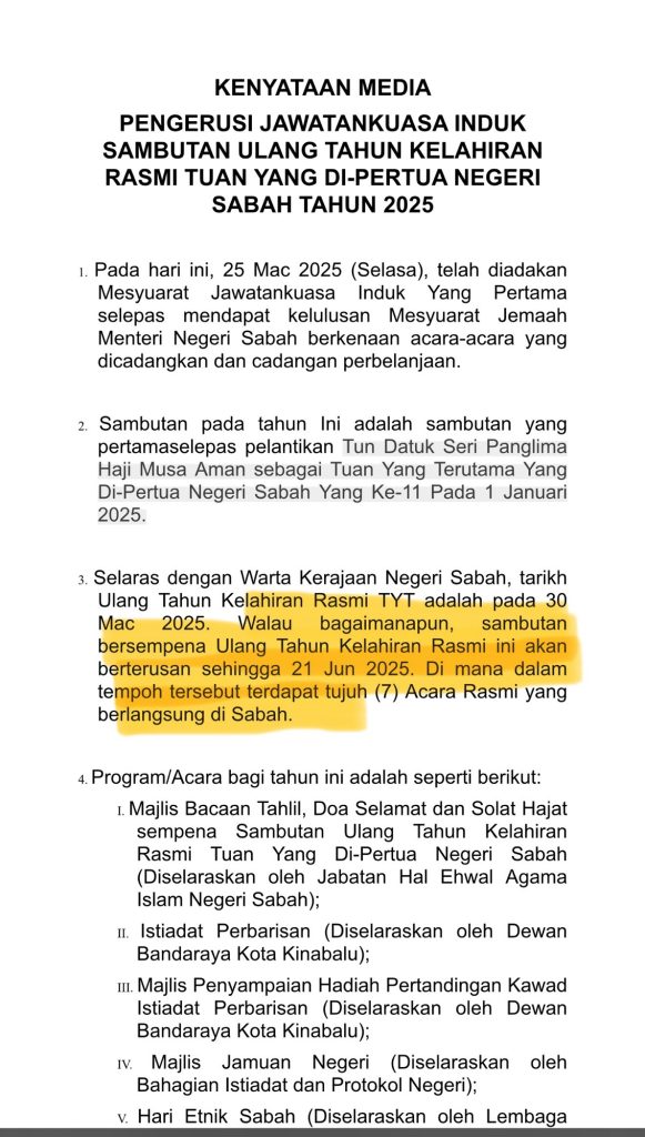 Sabah TYT birthday bash confusion sparks backlash, political storm ...